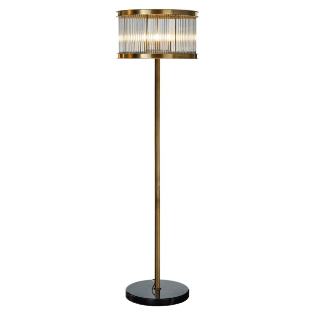 Nadine Marble Base Floor Lamp - Bronze by Olivia's | ufurnish.com