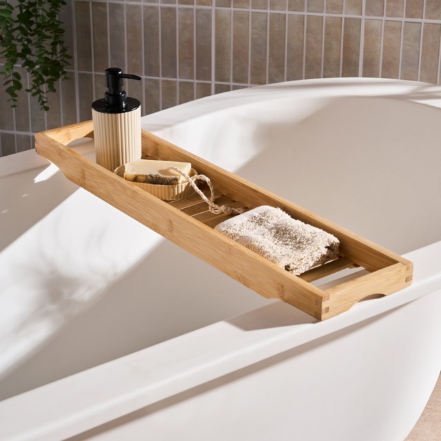 OHS Wooden Bath Rack - Natural by Online Home Shop | ufurnish.com