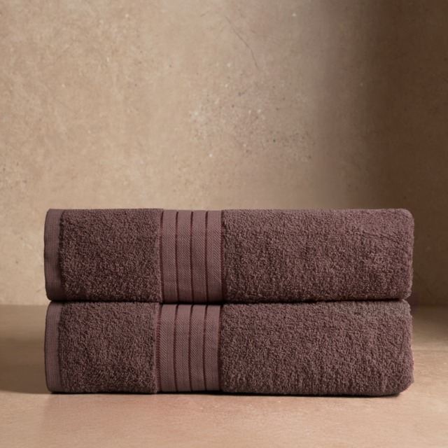 OHS 100% Cotton 2 Jumbo Bath Sheets - Chocolate by Online Home Shop ...