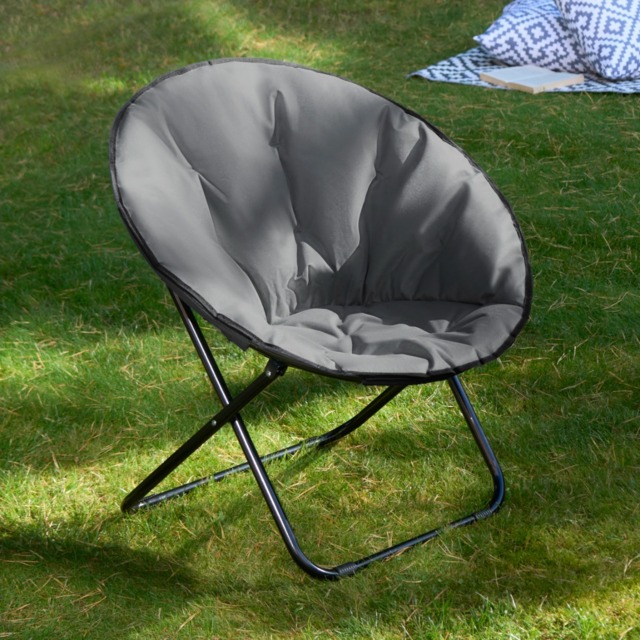 OHS Foldable Moon Camping Chair - Charcoal by Online Home Shop ...