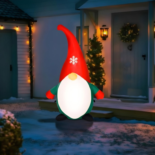 OHS Indoor/Outdoor Self-Inflating Gonk Light-Up Porch Decoration ...