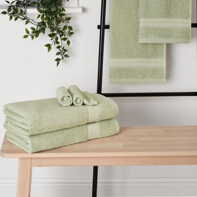OHS 100% Cotton Flannel Face Cloth, Sage - 1PC by Online Home Shop ...