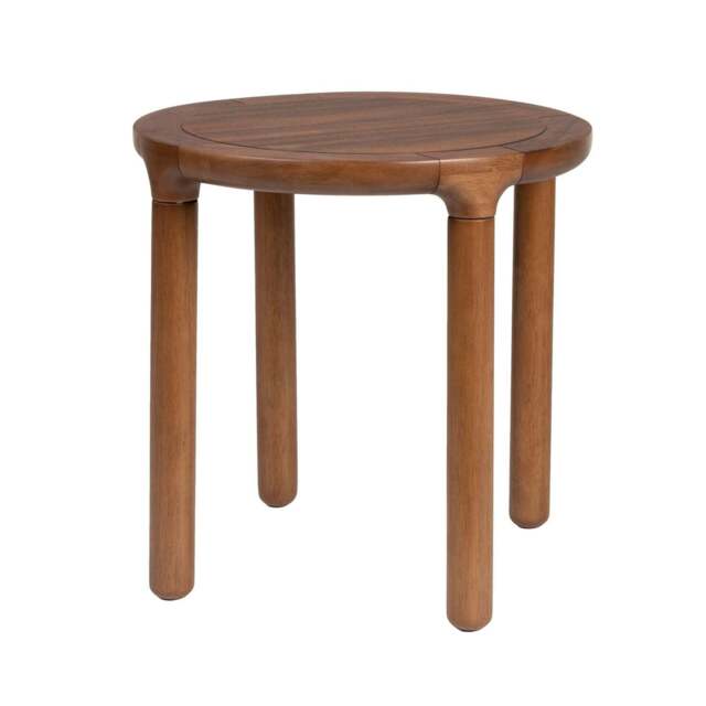 Zuiver Storm Walnut Brown Wood Round Side Table by Otello's Home ...