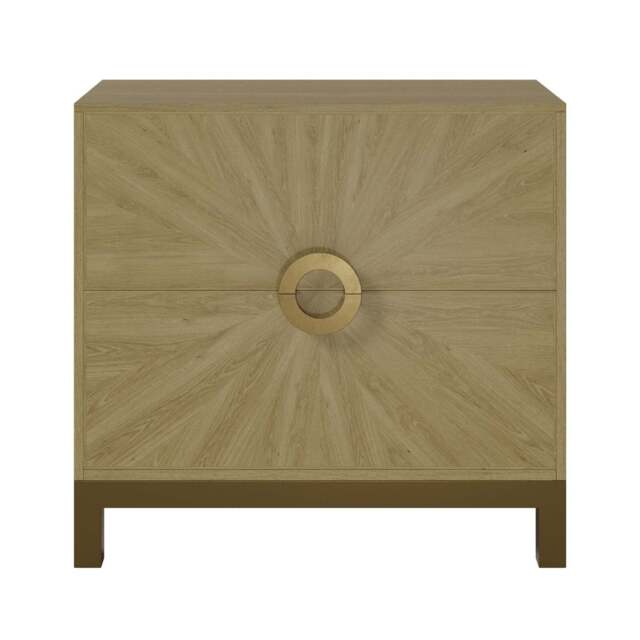 DI Designs Easton Solid Oak Wood Sunburst Chest Of Drawers by Otello's ...