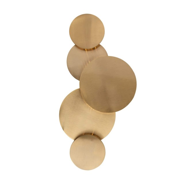 Richmond Interiors Collin Brushed Gold Stacked Coins Wall Light by ...