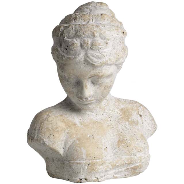 Lady Head White Stone Sculpture by Otello's Home | ufurnish.com