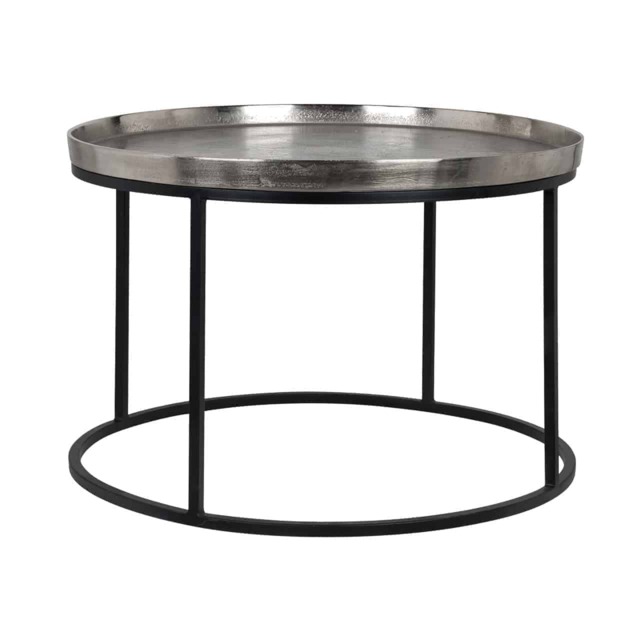Richmond Interiors Lyam Metallic Silver Round Coffee Table by Otello's ...