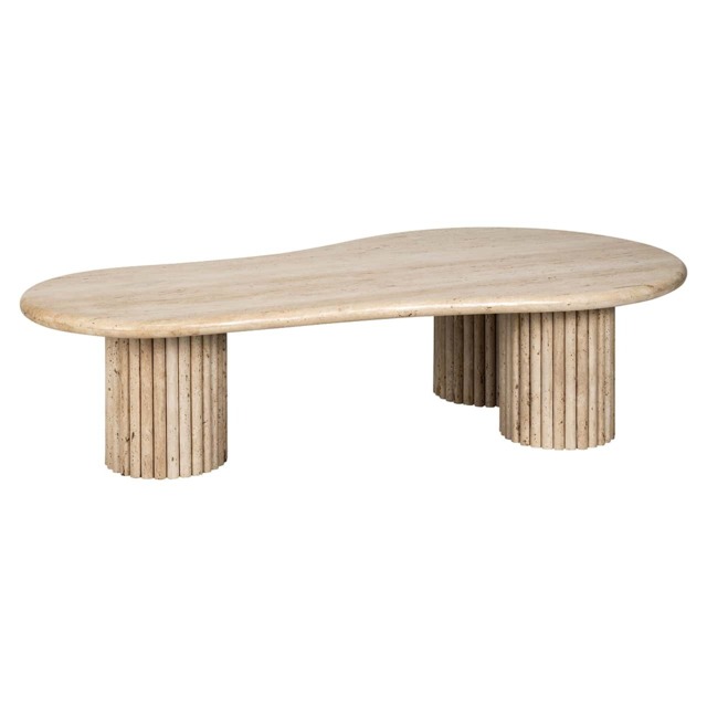 Richmond Interiors La Cantera Organic Beige Travertine Coffee Table by ...