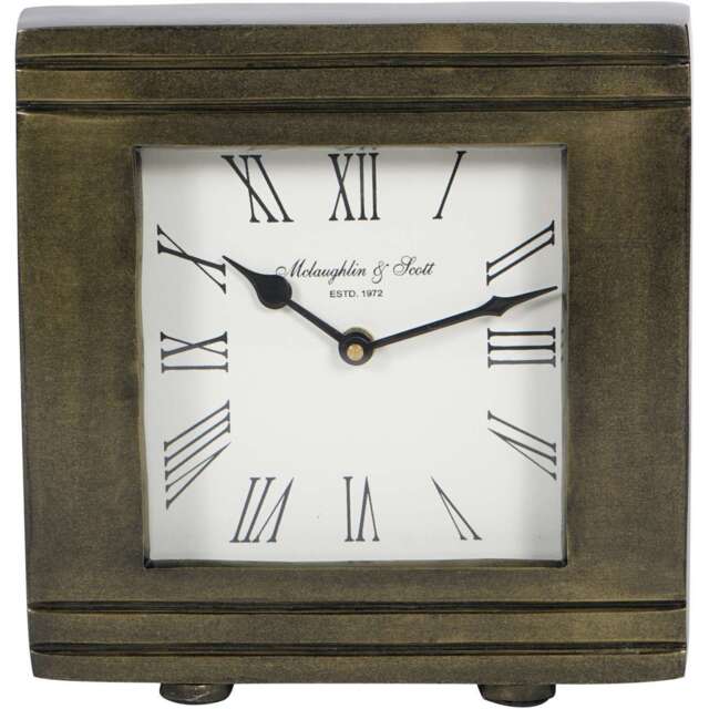 Hornchurch Antique Bronze Finish Square Mantel Clock by Otello's Home ...