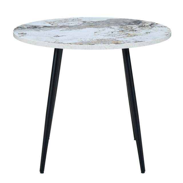 Horizon Mixed Marble Effect Round Dining Table by Otello's Home ...