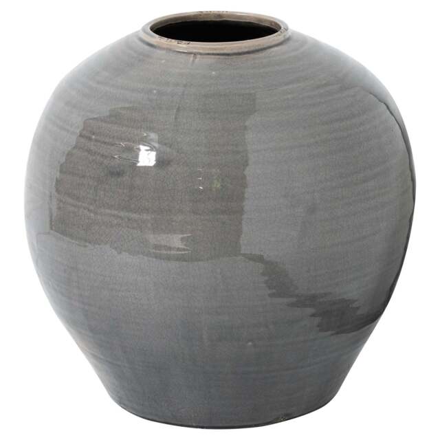 Hayley Grey Glazed Nolita Vase by Otello's Home | ufurnish.com