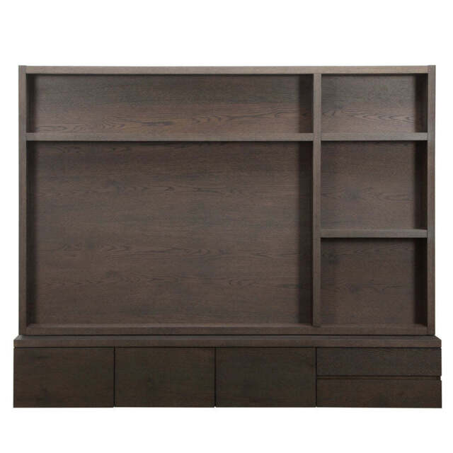 Richmond Interiors Lachance Brown Oak Wood Full Height TV Unit by ...