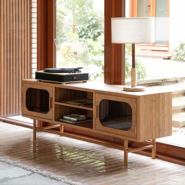 Dutchbone Caroun Natural Bamboo TV Unit by Otello's Home | ufurnish.com