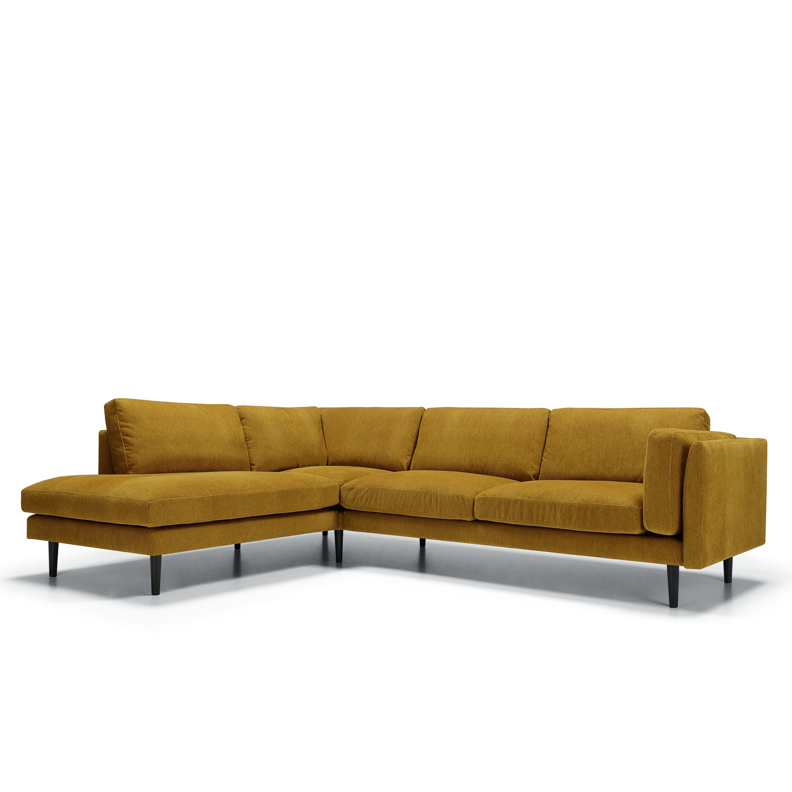 Felix Corduroy Corner Sofa, Left Hand, Spiced Saffron by Pepper Sq ...