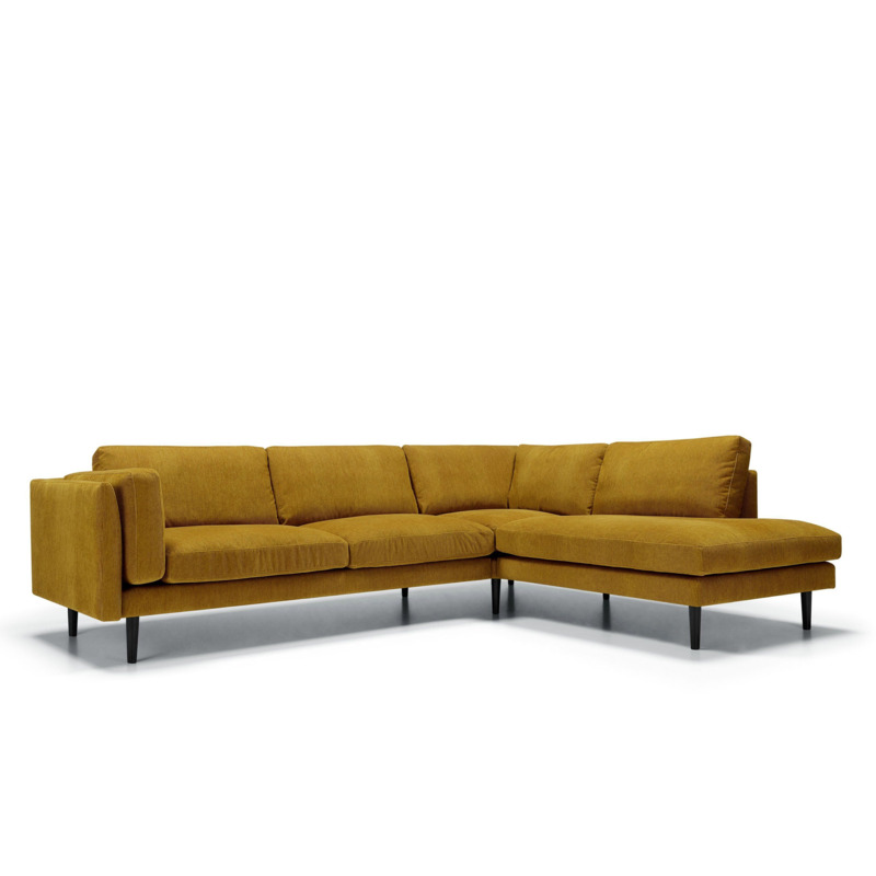 Felix Corduroy Corner Sofa, Left Hand, Spiced Saffron by Pepper Sq ...