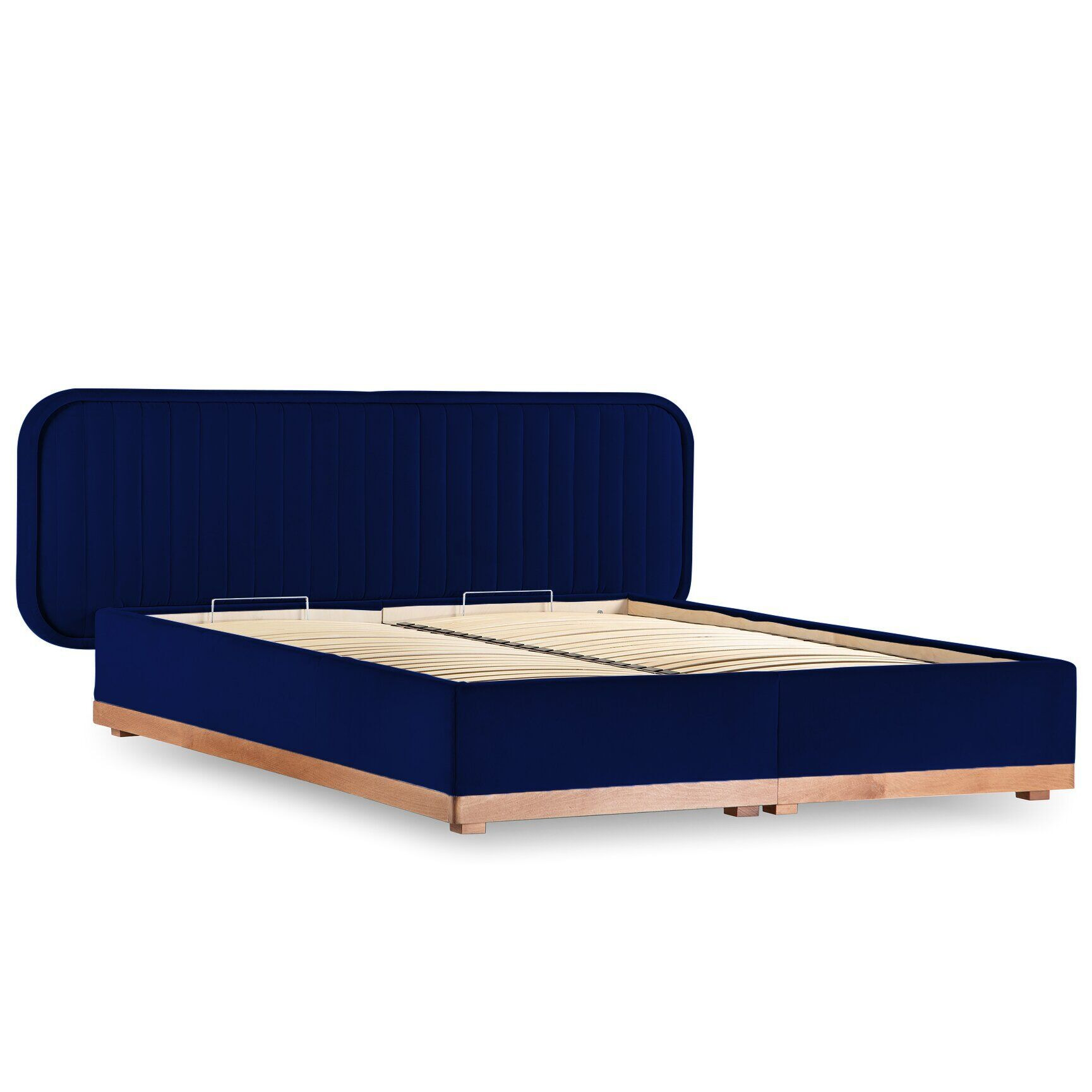 Alma UK Double Ottoman Bed with Storage Container, Royal Blue by Pepper ...