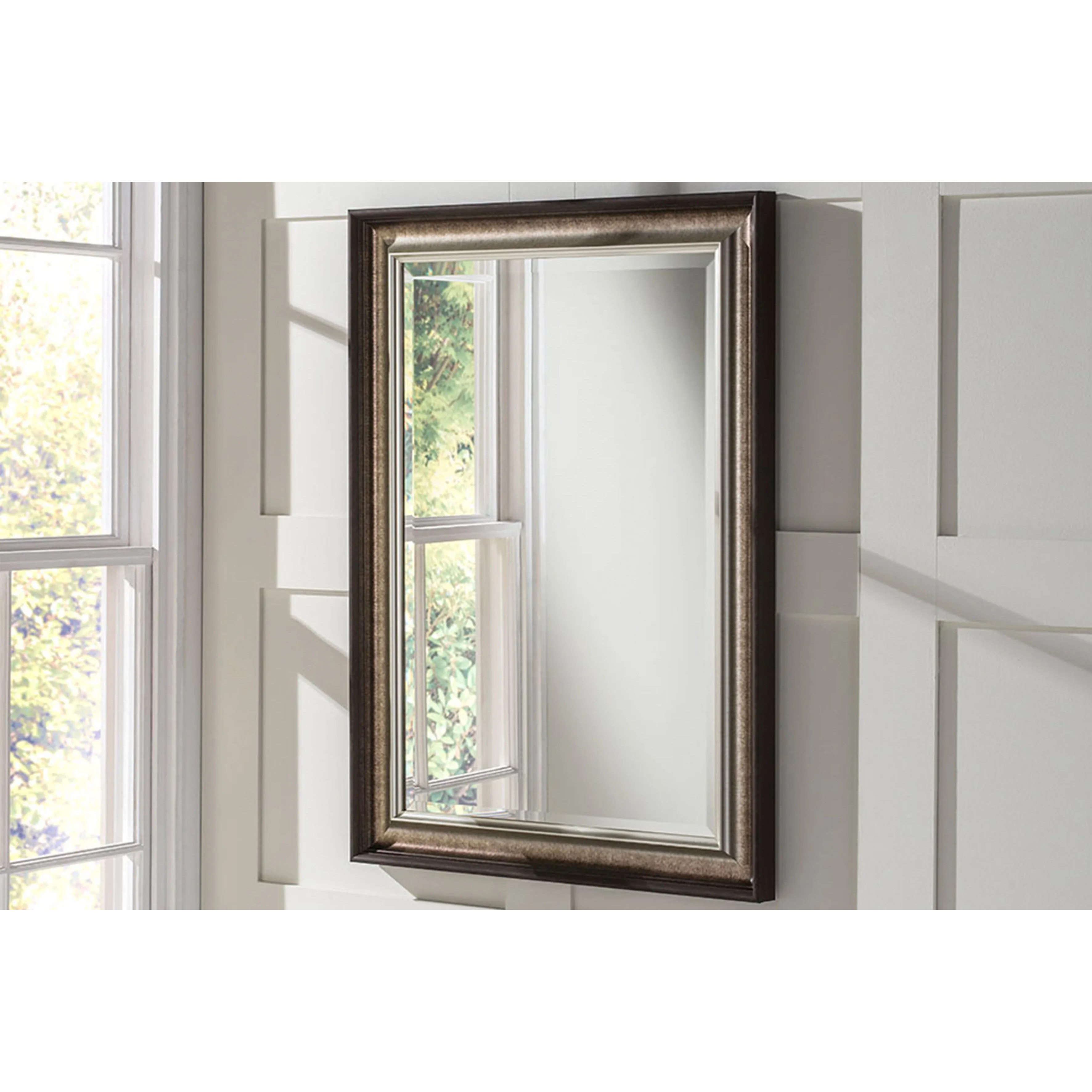 Carlton Antique Silver Rectangular Wall Mirror 67 x 92cm by Pepper Sq ...