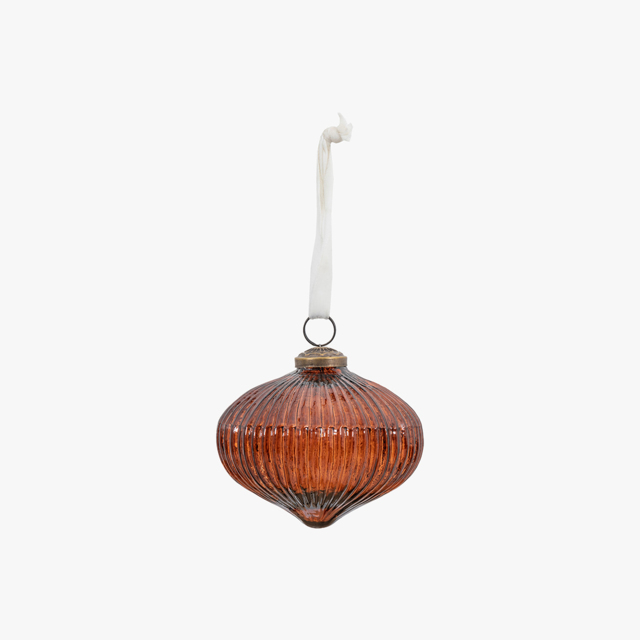 Mercier Rustic Amber Onion Bauble, Medium, Set of 6 by Perch & Parrow ...
