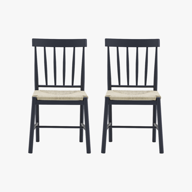 Harvest Dining Chair in Meteor - Set of 2 by Perch & Parrow | ufurnish.com