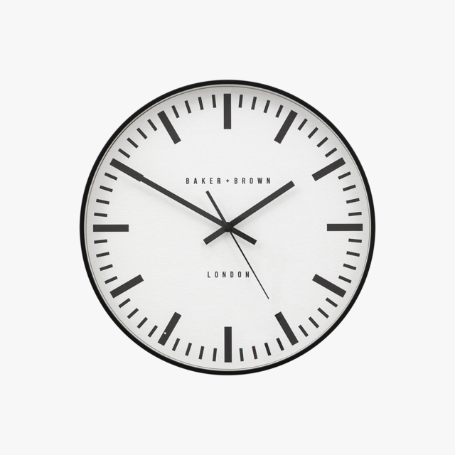 Otto Clock in Black by Perch & Parrow | ufurnish.com