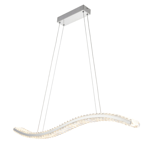 Lydia Linear Pendant with Clear Crystal Glass by Perch & Parrow ...