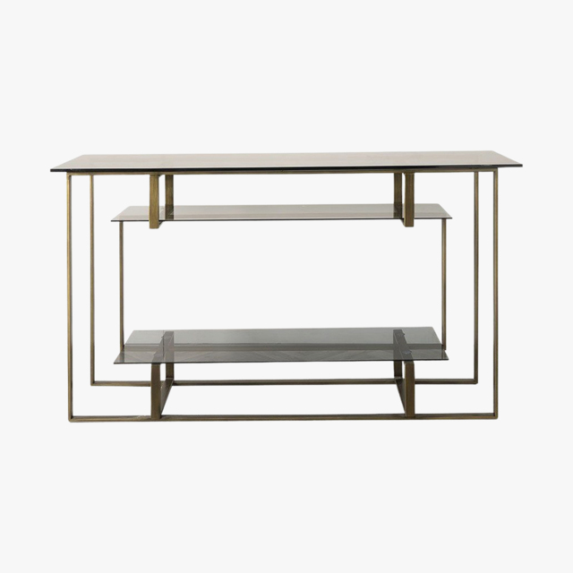 Arianna Bronze Console Table by Perch & Parrow | uFurnish.com