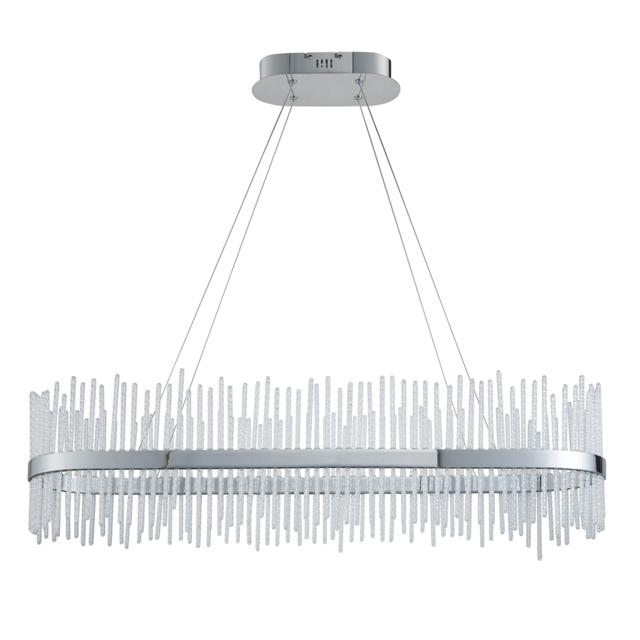 Anna Linear LED Pendant in Chrome by Perch & Parrow | ufurnish.com
