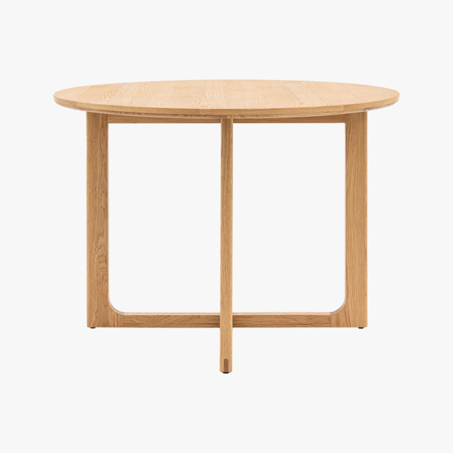 Whittle Round Dining Table in Natural by Perch & Parrow | ufurnish.com