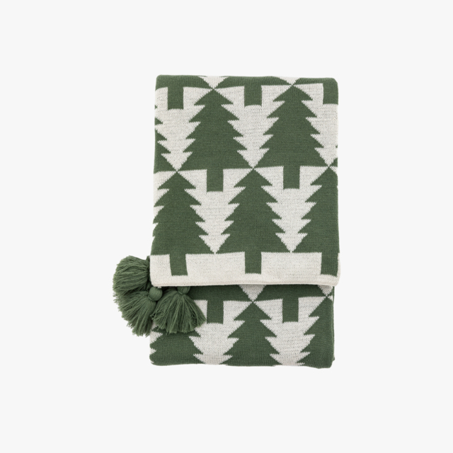 Nordic Woodland Knitted Tree Throw by Perch & Parrow | ufurnish.com