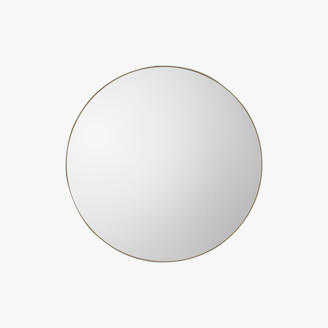 Jameson Round Wall Mirror in Pale Gold by Perch & Parrow | ufurnish.com