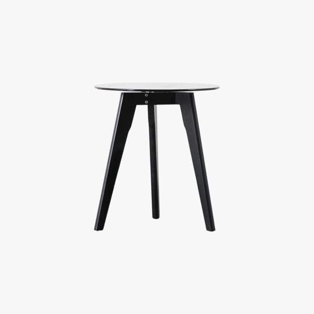 Stalwart Round Side Table in Black by Perch & Parrow | ufurnish.com