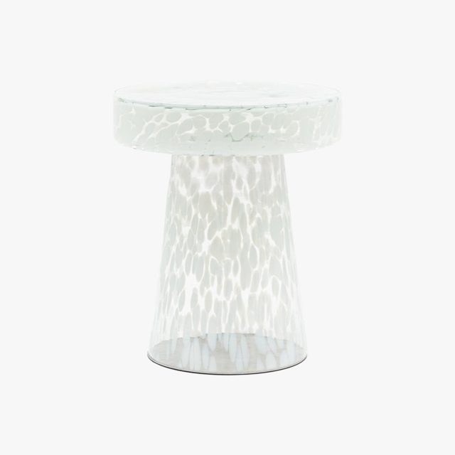 Speckle Side Table in White by Perch & Parrow | ufurnish.com