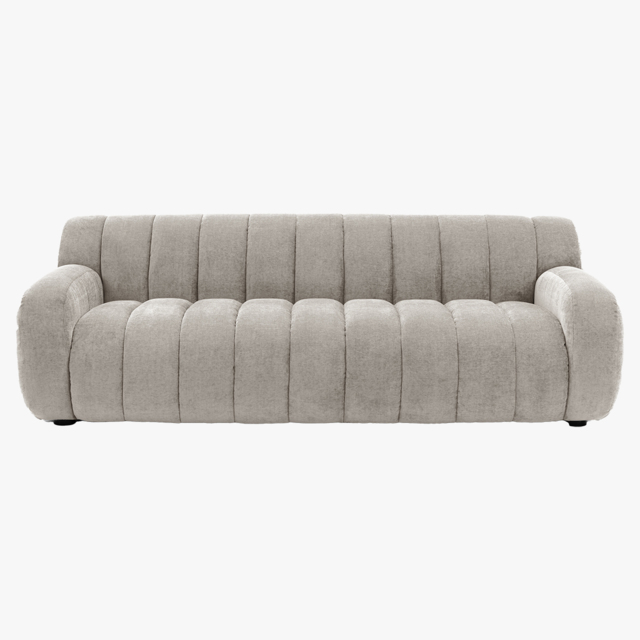Rocco 3 Seater Sofa in Cream by Perch & Parrow | ufurnish.com