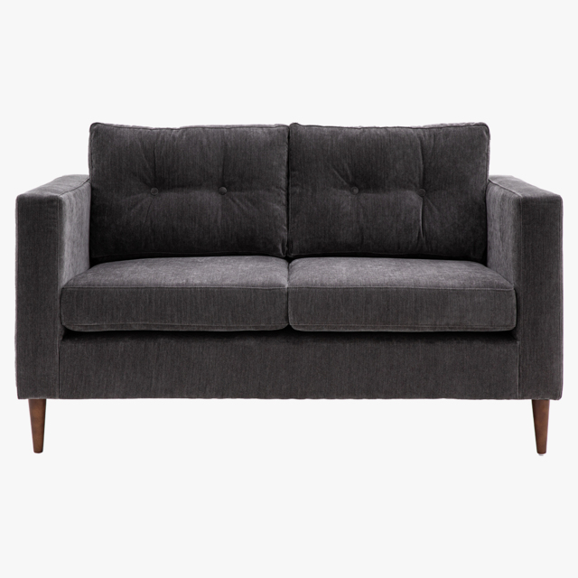 Nestler 2 Seater Sofa in Charcoal by Perch & Parrow | ufurnish.com