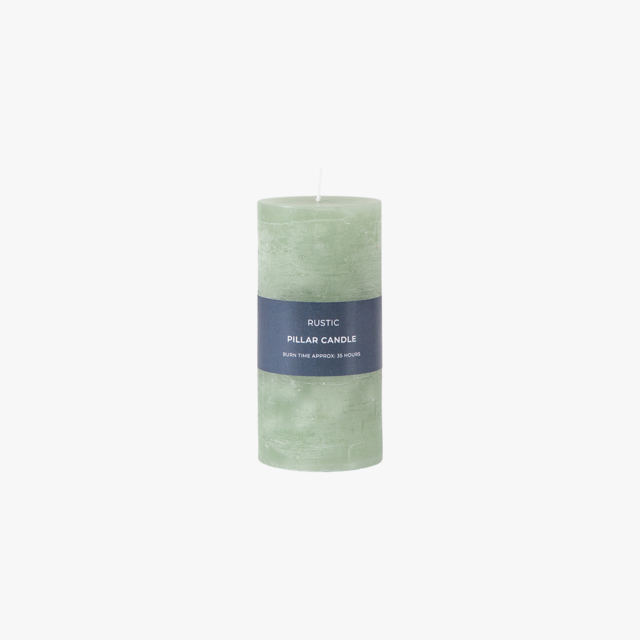 Country pillar Candle in Sage Large Pack of 2 by Perch & Parrow ...