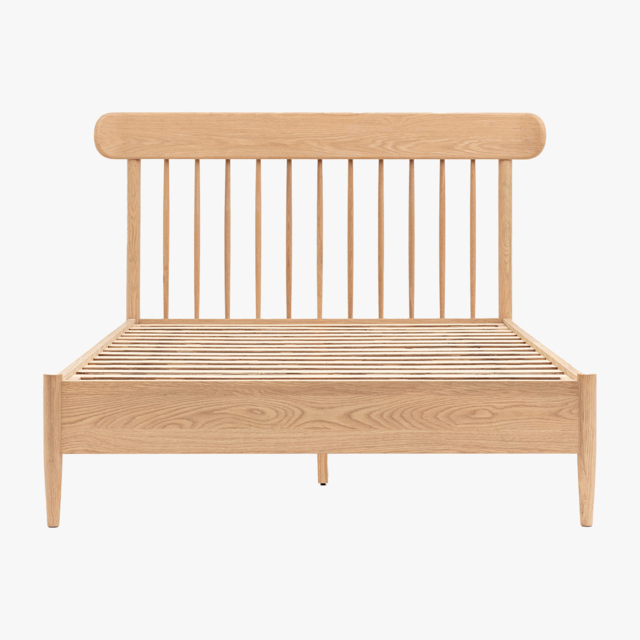 Modaro King Spindle Bed in Natural by Perch & Parrow | ufurnish.com