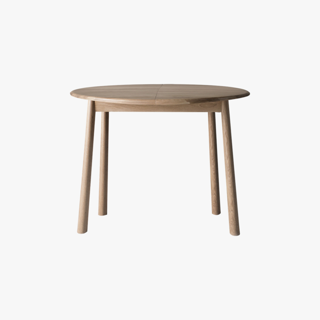 Rebecca Round Extendable Oak Dining Table by Perch & Parrow | ufurnish.com