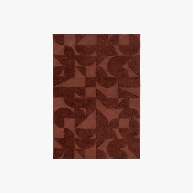 Retro Block Rug in Nutmeg, Large by Perch & Parrow | ufurnish.com