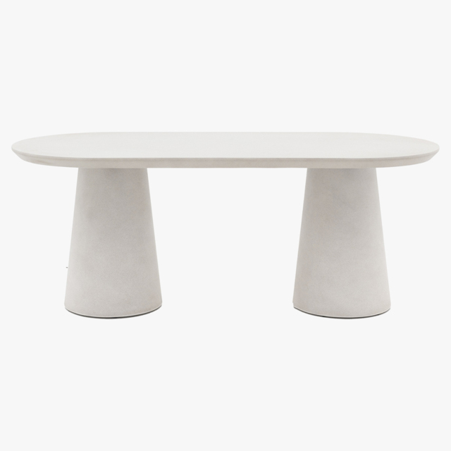 Terrena Dining Table in Linen by Perch & Parrow | ufurnish.com