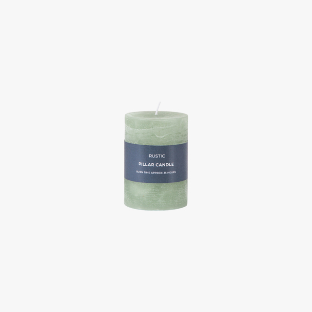 Country Pillar Candle in Sage Small - Pack of 2 by Perch & Parrow ...