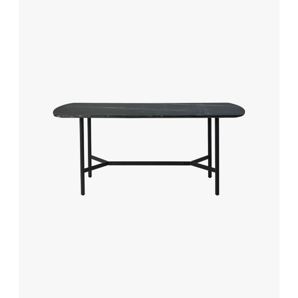 Kamsar Acacia and Marble Dining Table by Perch & Parrow | ufurnish.com
