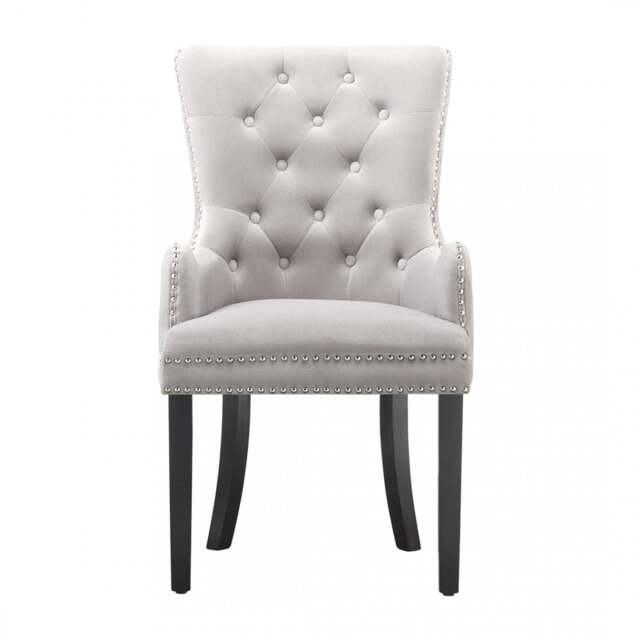 Windsor LUX Velvet Dining Chair (with armrests) Pack: Set of 2, Colour by PN Home | ufurnish.com