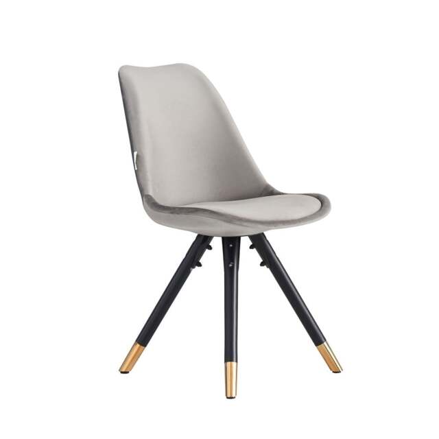 Sofia Velvet Dining Chair Colour: Dark Grey, Pack: Single by PN Home | ufurnish.com