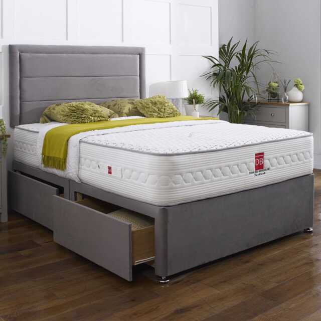Athens Divan Bed Set with Border Headboard by PN Home | ufurnish.com