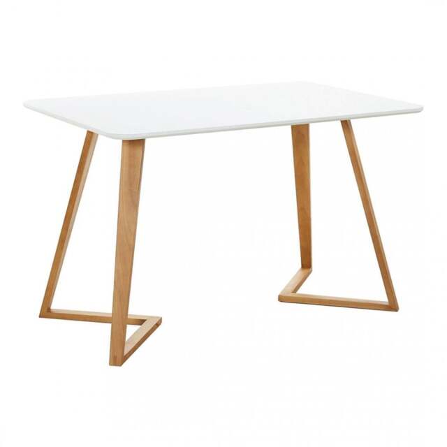 Dallas Dining Table WHITE Colour: White by PN Home | ufurnish.com
