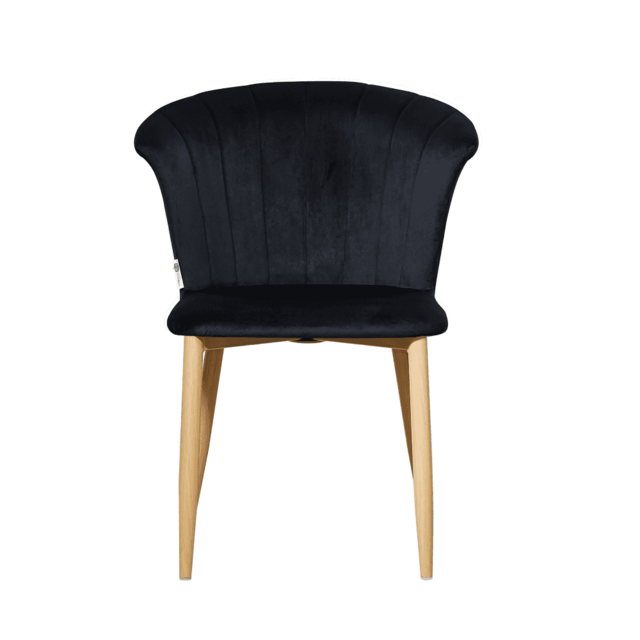 Elsa LUX velvet chair Pack: Set of 4, Colour: Black by PN Home ...
