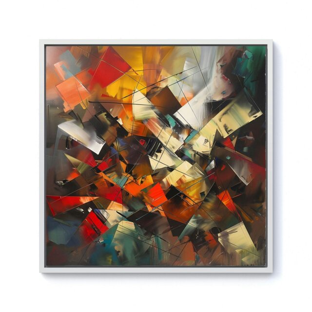 "Rackhams Dynamic Chaos: Energy Unleashed Framed Canvas - - 30"" x 30 ...