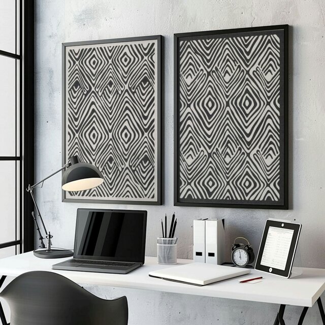 Rackhams Office Wall Prints - Set of 2 wall art prints - 20 x 30 in ...