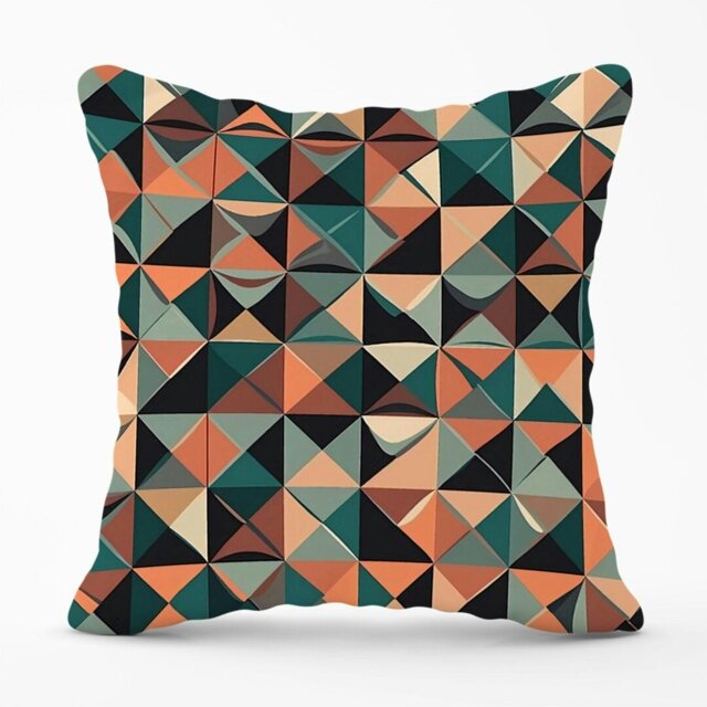 Rackhams Geometric Print Pattern Outdoor Cushion - - 45cm x 45cm by ...