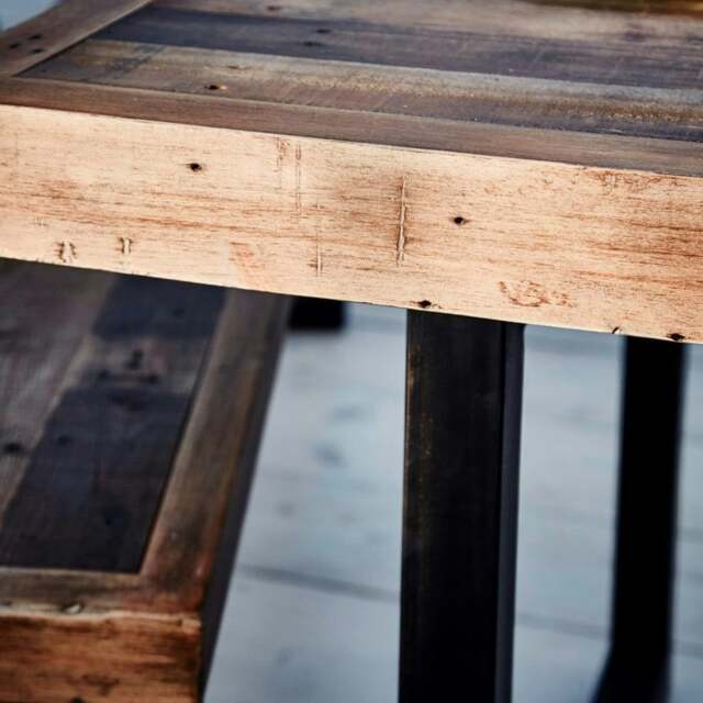 Rackhams Reclaimed Wood Extending Dining Table Set (180cm - 240cm ...